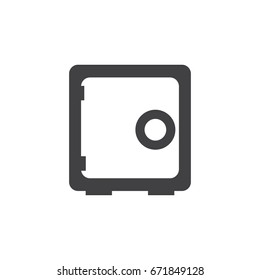 Safe Icon Black On White Background Stock Vector (Royalty Free ...