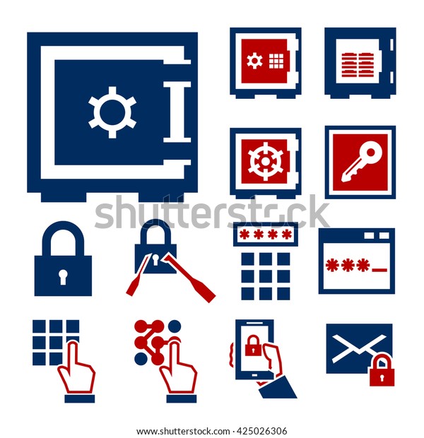 Safe Icon Set Stock Vector (Royalty Free) 425026306 | Shutterstock