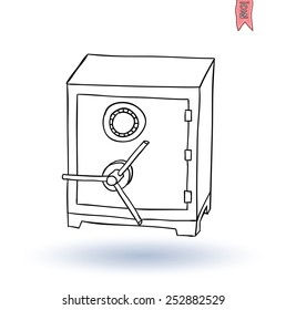 Safe Iconhand Drawn Vector Illustration Stock Vector (Royalty Free ...