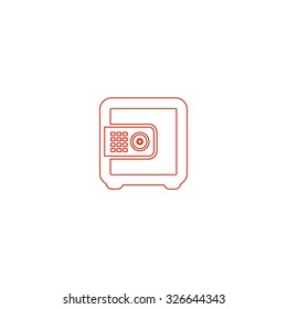 Safe Money Red Outline Vector Pictogram Stock Vector (Royalty Free ...