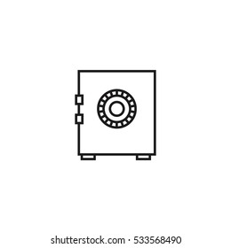 Safe Outline Icon Illustration Stock Vector (Royalty Free) 533568490 ...