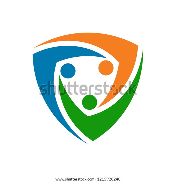 Safe People Logo Design Template Stock Vector (Royalty Free) 1215928240 ...
