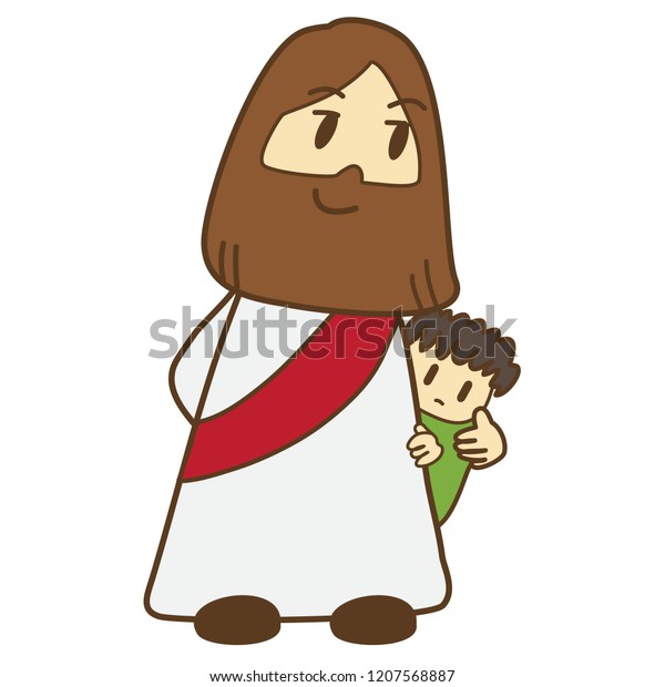 Safe Place Behind Jesus Stock Vector (Royalty Free) 1207568887 ...