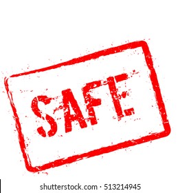 Safe Red Rubber Stamp Isolated On Stock Vector (Royalty Free) 513214945 ...