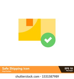 Safe Shipping Icon Flat Style Collection Stock Vector (Royalty Free ...