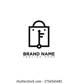 Safe Shop Logo Design Monoline Stock Vector (Royalty Free) 1756565681 ...