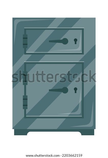 Safe Two Drawers Vector Illustration Stock Vector (Royalty Free ...