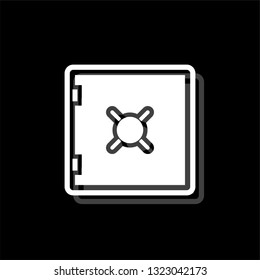 Safe White Flat Simple Icon Shadow Stock Vector (Royalty Free ...