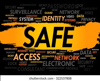 Safe Word Cloud Business Concept Stock Vector (Royalty Free) 322537808 ...