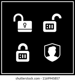 Safeguard Icon 4 Safeguard Vector Set Stock Vector (Royalty Free ...