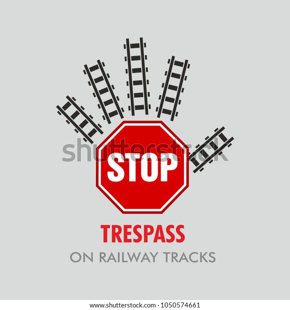 Safety Awareness Indian Railways Stock Vector (Royalty Free) 1050574661 ...