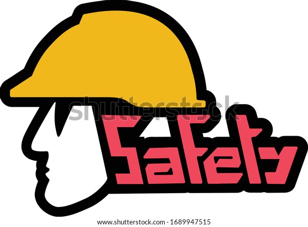 Safety Badge Construction Worker Face Safety Stock Vector (Royalty Free ...