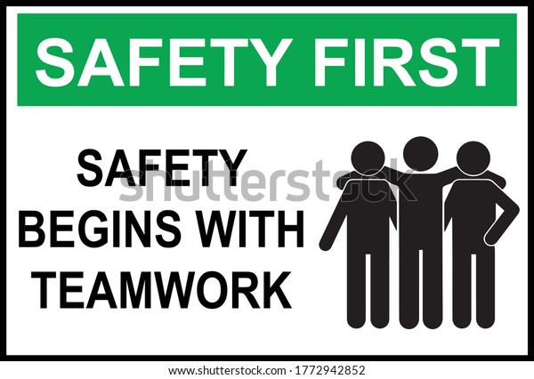 21 Safety Begins With Teamwork Stock Illustrations, Images & Vectors ...