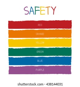 Safety Color Tone Name Vector Illustration Stock Vector (Royalty Free ...