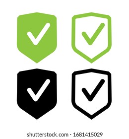 Safety Confirmation Check Logo Design Shield Stock Vector (Royalty Free ...