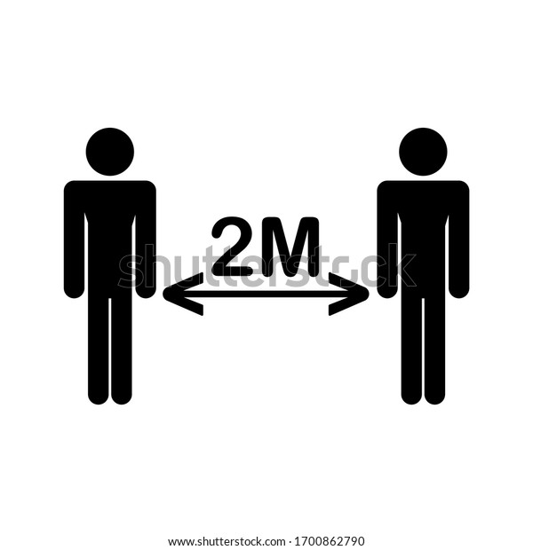Safety Distance Keep Two Metres Away Stock Vector (Royalty Free ...