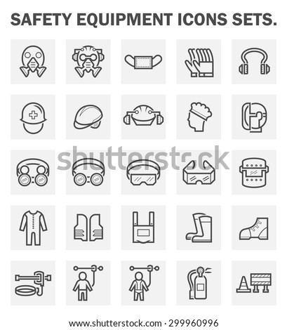 Safety Equipment Tool Vector Icon Sets Stock Vector (Royalty Free ...