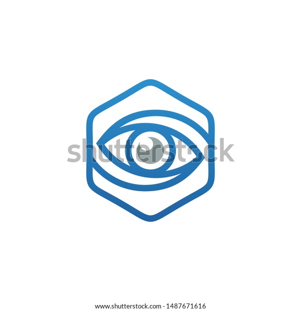 Safety Eye Logo Design Idea Vision Stock Vector (Royalty Free) 1487671616