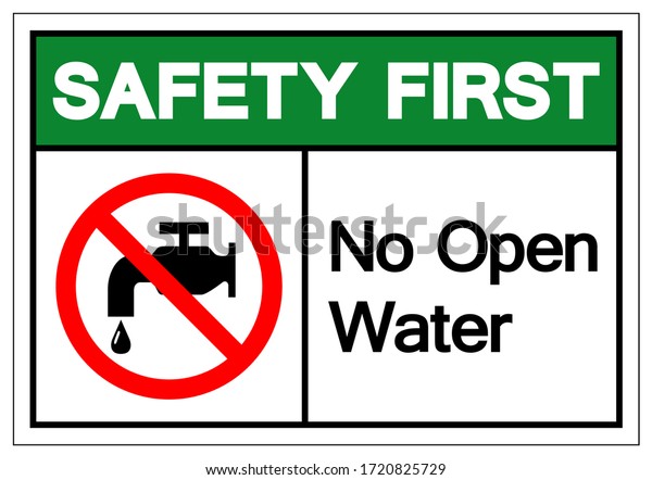 Safety First No Open Water Symbol Stock Vector (Royalty Free ...