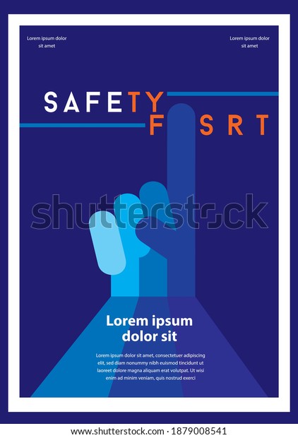 Safety First Poster Corporate Campaign Stock Vector (Royalty Free ...