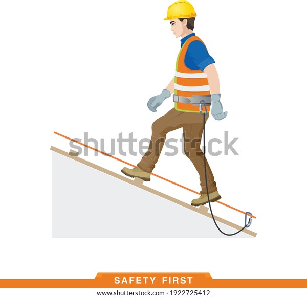 Vektor Stok Safety First Rules Working Height Safety (Tanpa Royalti ...
