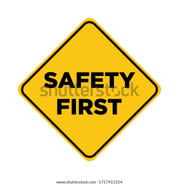 Safety First Sign Symbol Vector Illustration Stock Vector (Royalty Free ...