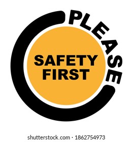 Safety First Sign Vector Icon Stock Vector (Royalty Free) 1862754973 ...