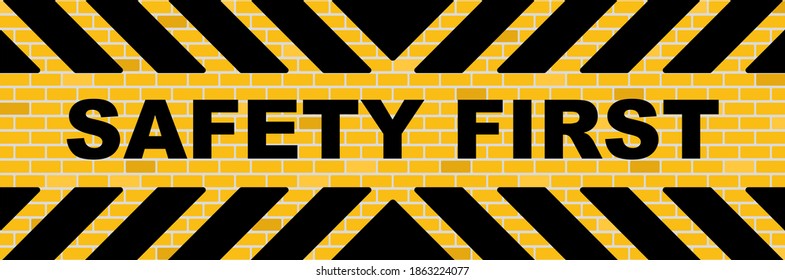 Safety First Sign Vector Icon Stock Vector (Royalty Free) 1863224077 ...
