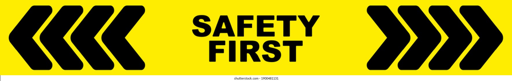 Safety First Sign Vector Icon Stock Vector (Royalty Free) 1900481131 ...