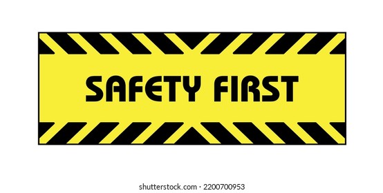 Safety First Sign Vector Icon Stock Vector (Royalty Free) 2200700953 ...