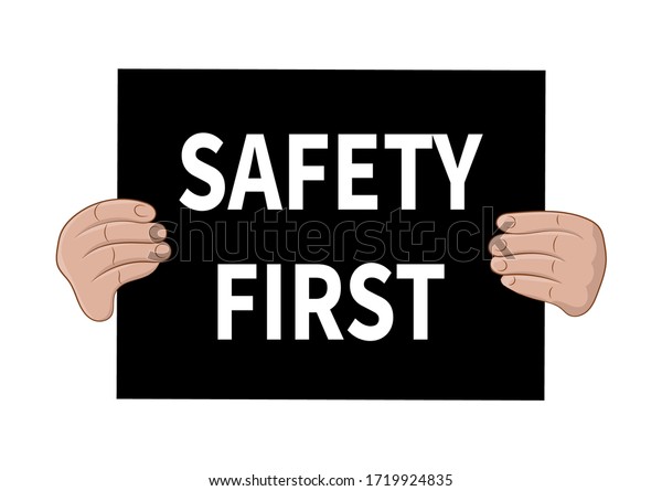 Safety First Sign Vector Illustration Stock Vector (Royalty Free ...