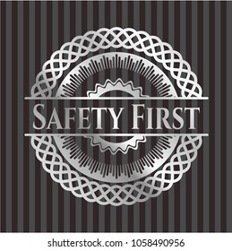 Safety First Silver Badge Stock Vector (Royalty Free) 1058490956 ...