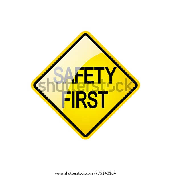 Safety First Symbol Icon On White Stock Vector (Royalty Free) 775140184 ...