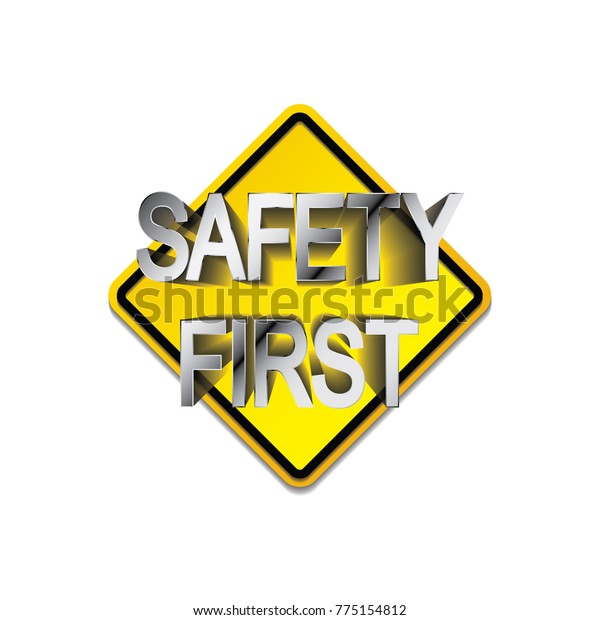 Safety First Symbol Icon On White Stock Vector (Royalty Free) 775154812 ...