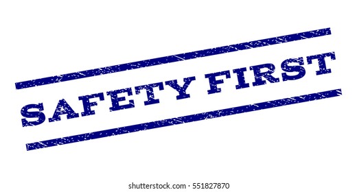 Safety First Watermark Stamp Text Caption Stock Vector (Royalty Free ...