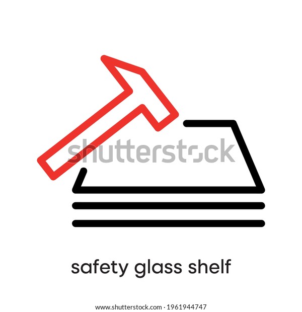 Safety Glass Icon Safe Protected Glass Stock Vector (Royalty Free ...