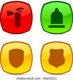 Safety Icon Set Vector Illustration: เวกเตอร์สต็อก (ปลอดค่าลิขสิทธิ์ ...