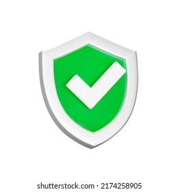 Safety Guarantee 3d Icon Green Shield Stock Vector (Royalty Free ...