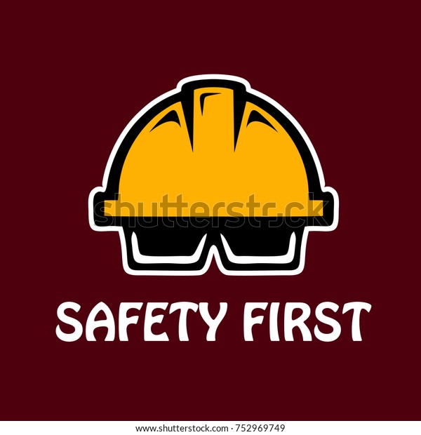 Safety Helmet Glasses Engineer Illustration Icon Stock Vector (Royalty ...