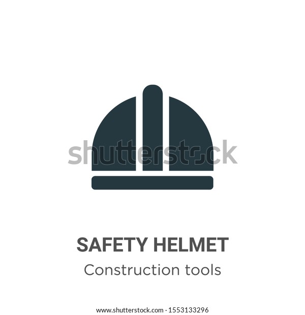 Safety Helmet Vector Icon On White Stock Vector (Royalty Free ...
