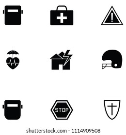 Safety Icon Set Stock Vector (Royalty Free) 1114909508 | Shutterstock