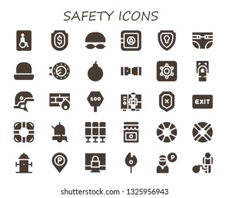 Safety Icon Set 30 Filled Safety Stock Vector (Royalty Free) 1325956943 ...