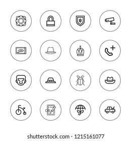 Safety Icon Set Collection 16 Outline Stock Vector (Royalty Free ...