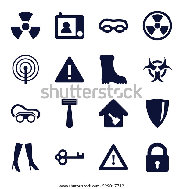 Safety Icons Set Set 16 Safety Stock Vector (Royalty Free) 599017712