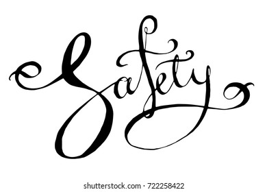 Safety Lettering Word Vector Stock Vector (Royalty Free) 722258422 ...