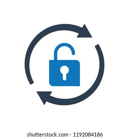 Safety Lock Icon Stock Vector (Royalty Free) 1192084186 | Shutterstock