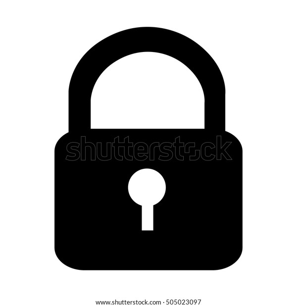 Safety Lock Pictogram Icon Image Stock Vector (Royalty Free) 505023097 ...