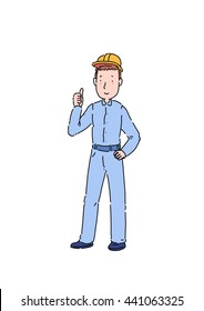 Safety Man Character Vector Stock Vector (Royalty Free) 441063325