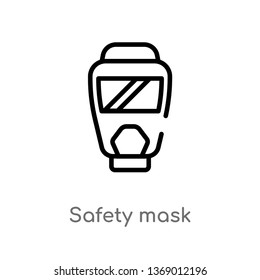 Safety Mask Vector Line Icon Simple Stock Vector (Royalty Free ...