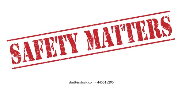 Safety Matters Vector Stamp On White Stock Vector (Royalty Free ...